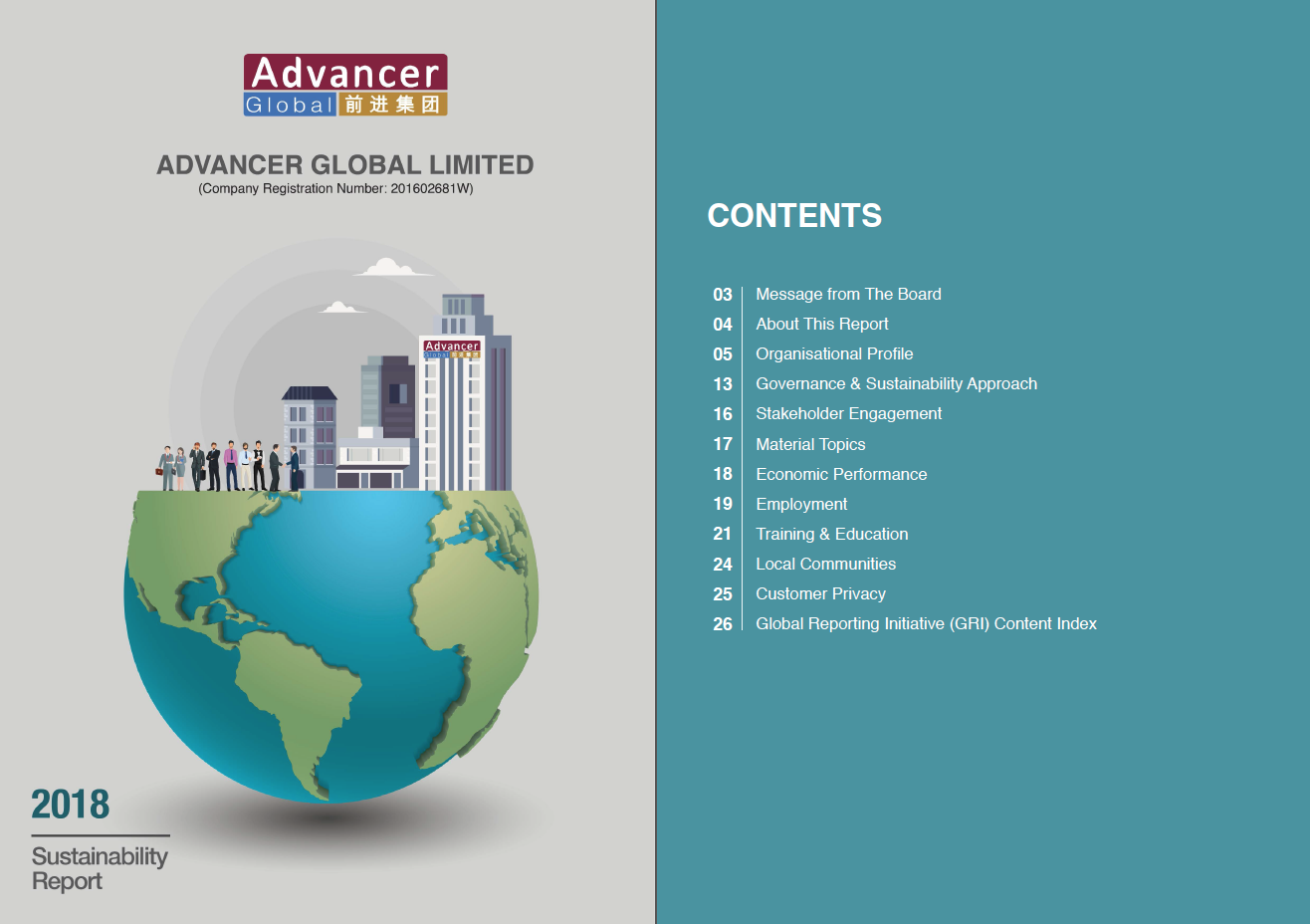 2018 Sustainability Report - Advancer Global Limited